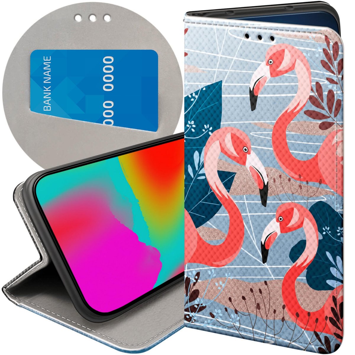 Etui Z Klapką Do Iphone 11 Pro Wzory Flaming Flamingi Ptaki Futerał ...