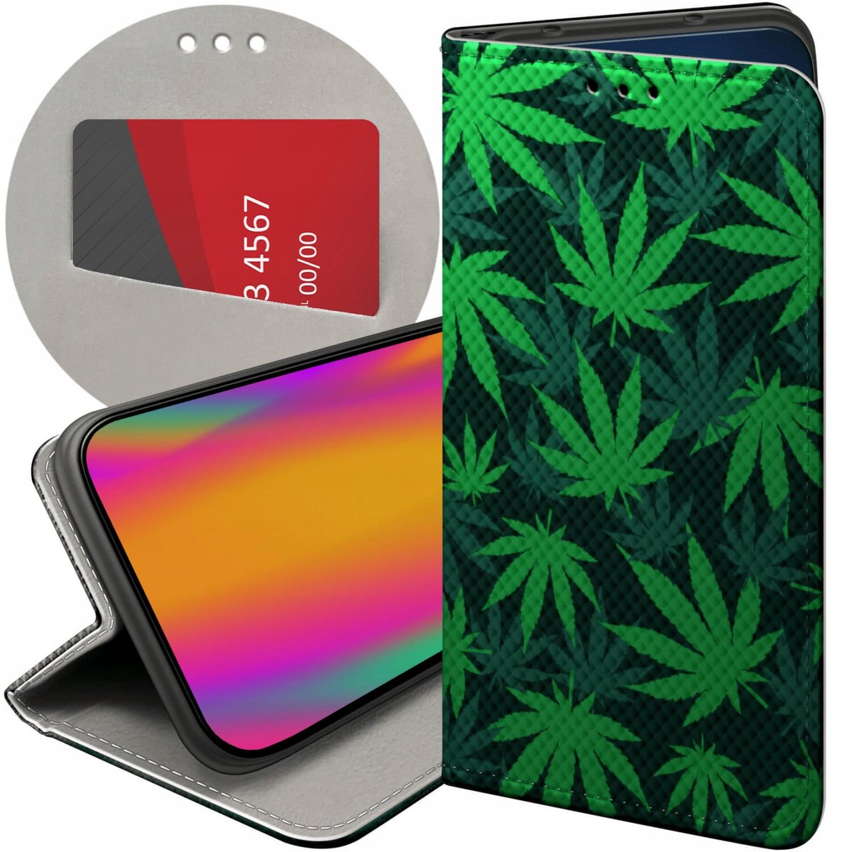 ETUI Z KLAPKĄ DO IPHONE 13 WZORY DLA PALACZY SMOKER WEED JOINT FUTERAŁ ...