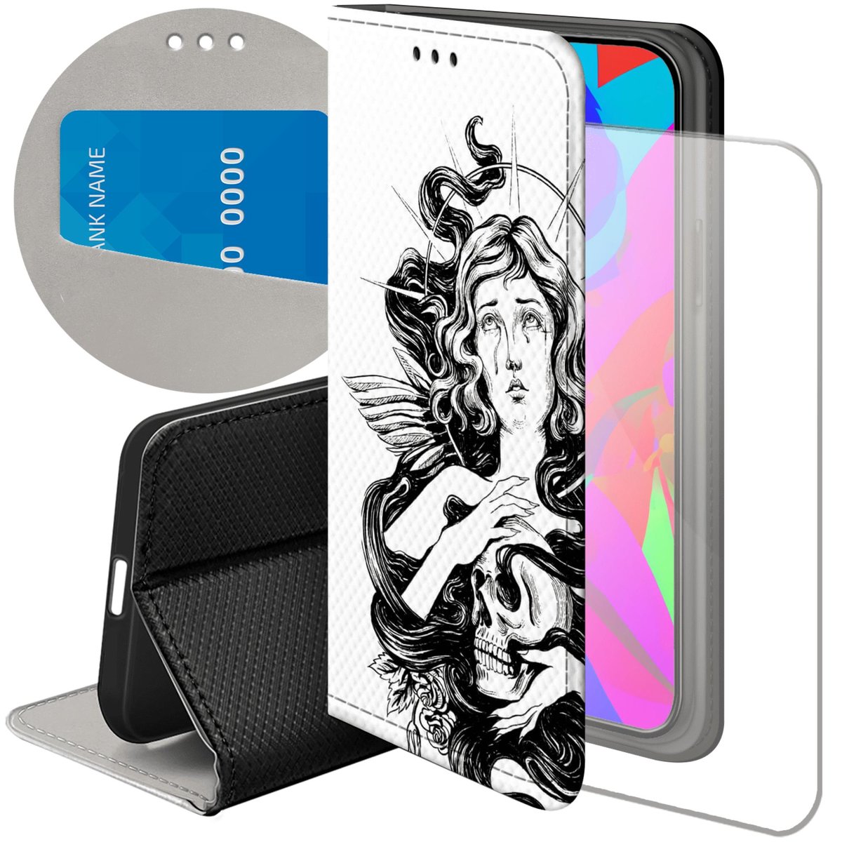 ETUI Z KLAPKĄ DO IPHONE 15 PRO WZORY ANIOŁ ANIOŁEK KUPIDYN FUTERAŁ CASE ...