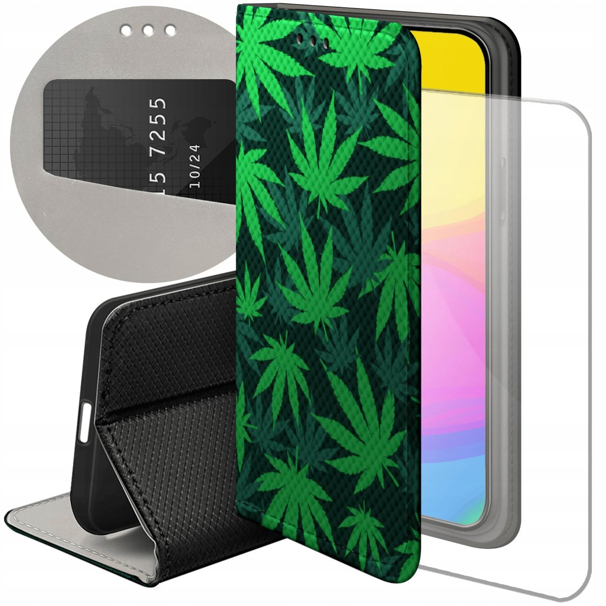 ETUI Z KLAPKĄ DO IPHONE 15 WZORY DLA PALACZY SMOKER WEED JOINT FUTERAŁ ...