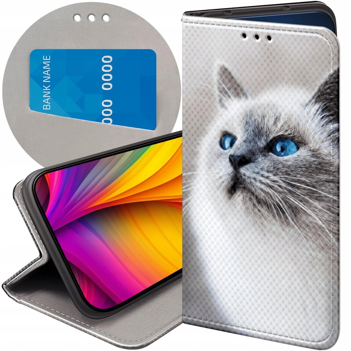 ETUI Z KLAPKĄ DO LG K40S WZORY ANIMALS ZDJĘCIA ZWIERZĘTA FUTERAŁ ...