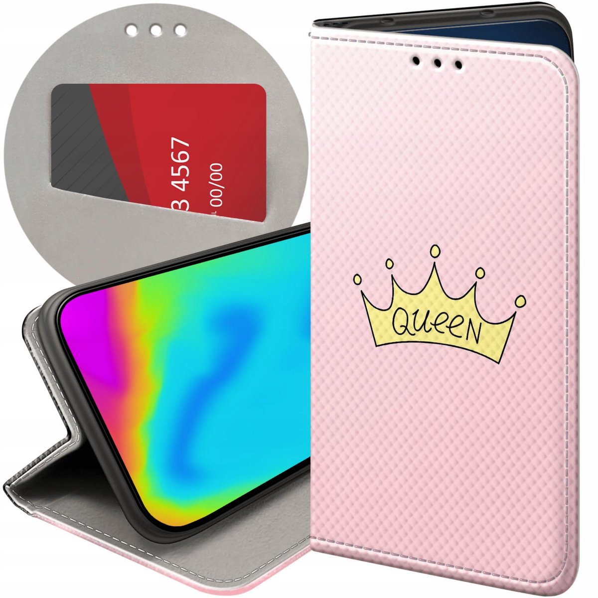 ETUI Z KLAPKĄ DO MOTO E20 / E30 / E40 WZORY KSIĘŻNICZKA QUEEN PRINCESS ...