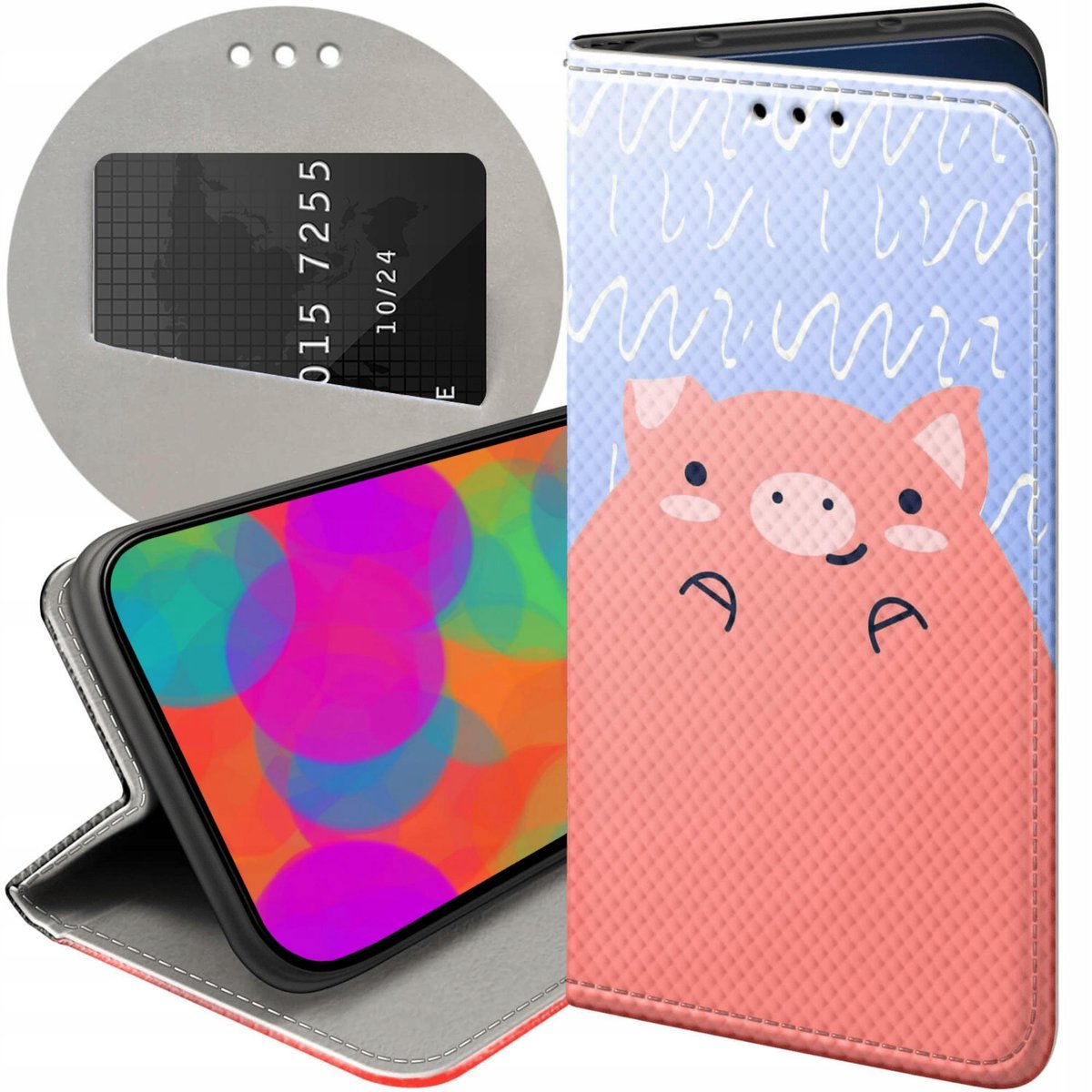ETUI Z KLAPKĄ DO MOTO E20 / E30 / E40 WZORY ŚWINKA PEPPA BAJKA FUTERAŁ ...