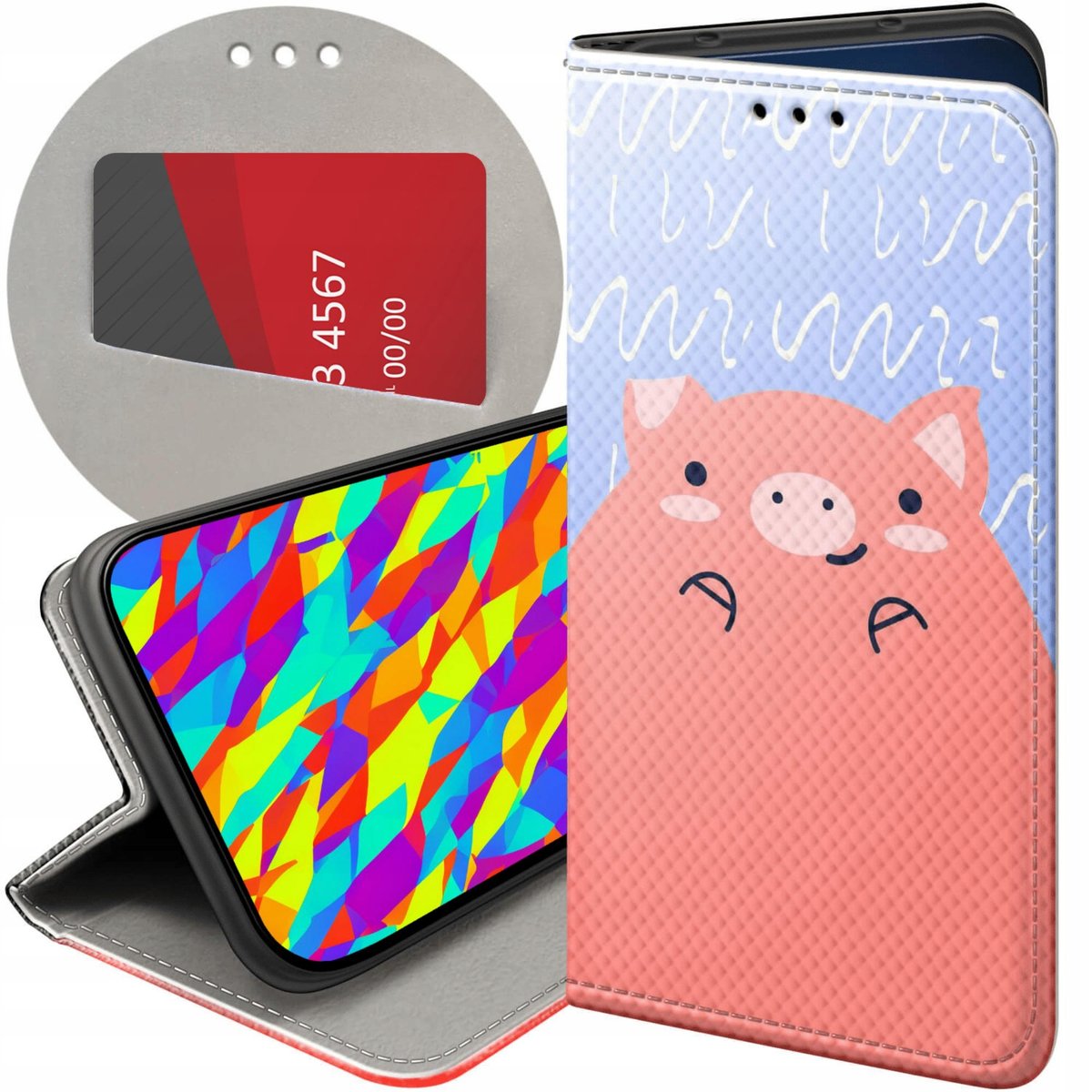 ETUI Z KLAPKĄ DO MOTOROLA MOTO E6 PLUS WZORY ŚWINKA PEPPA BAJKA FUTERAŁ ...