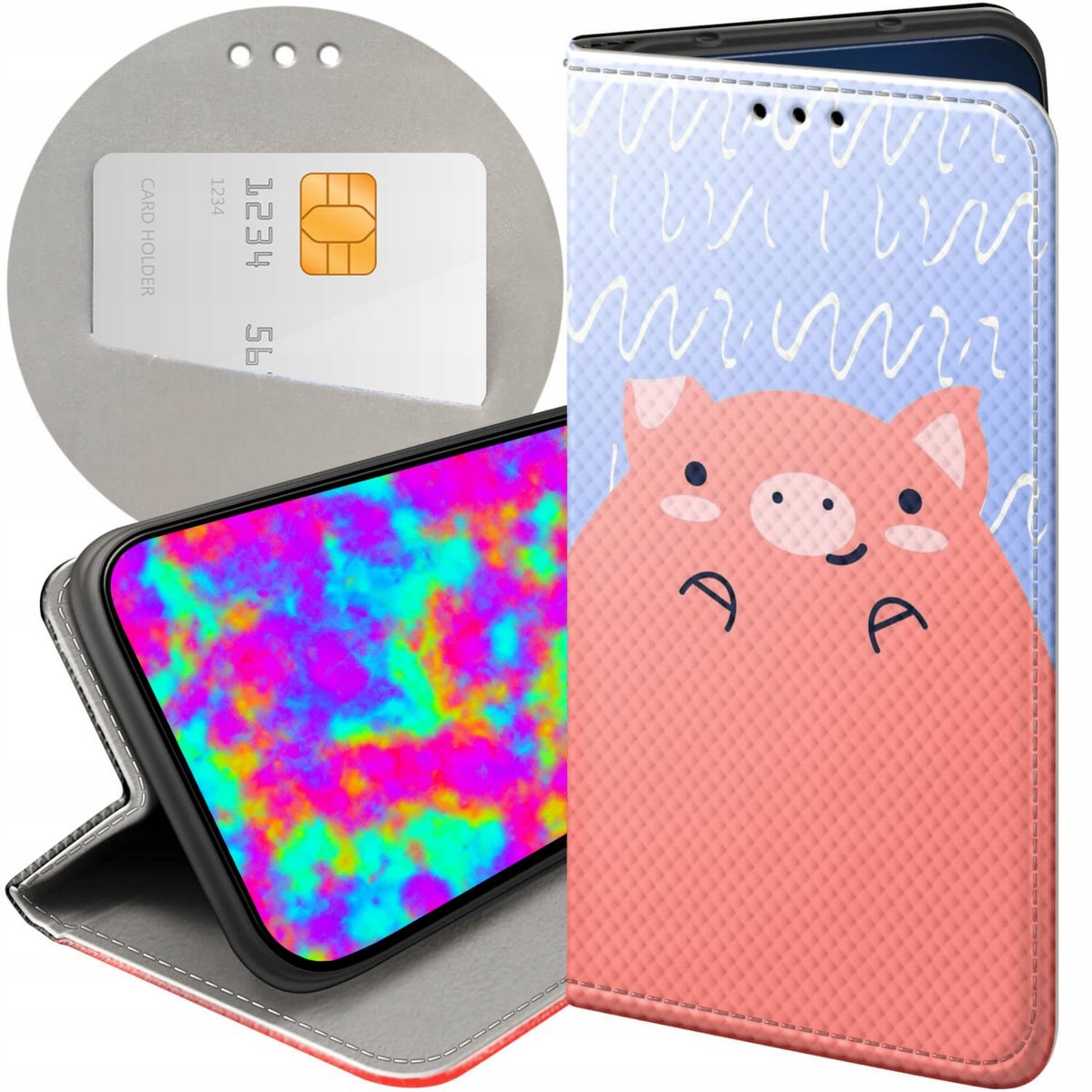 ETUI Z KLAPKĄ DO MOTOROLA MOTO G PLUS 5G WZORY ŚWINKA PEPPA BAJKA ...