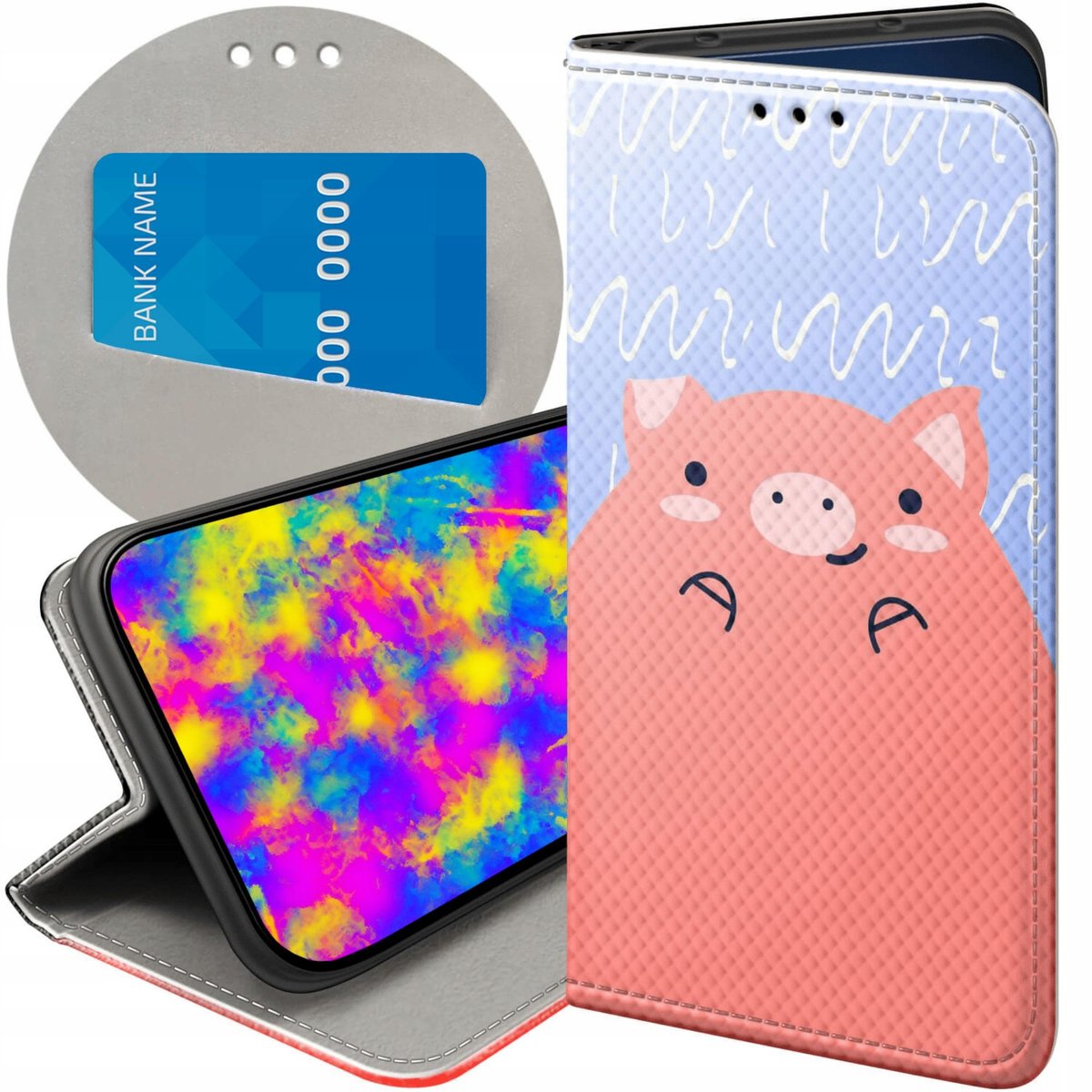 ETUI Z KLAPKĄ DO MOTOROLA MOTO G72 WZORY ŚWINKA PEPPA BAJKA FUTERAŁ ...
