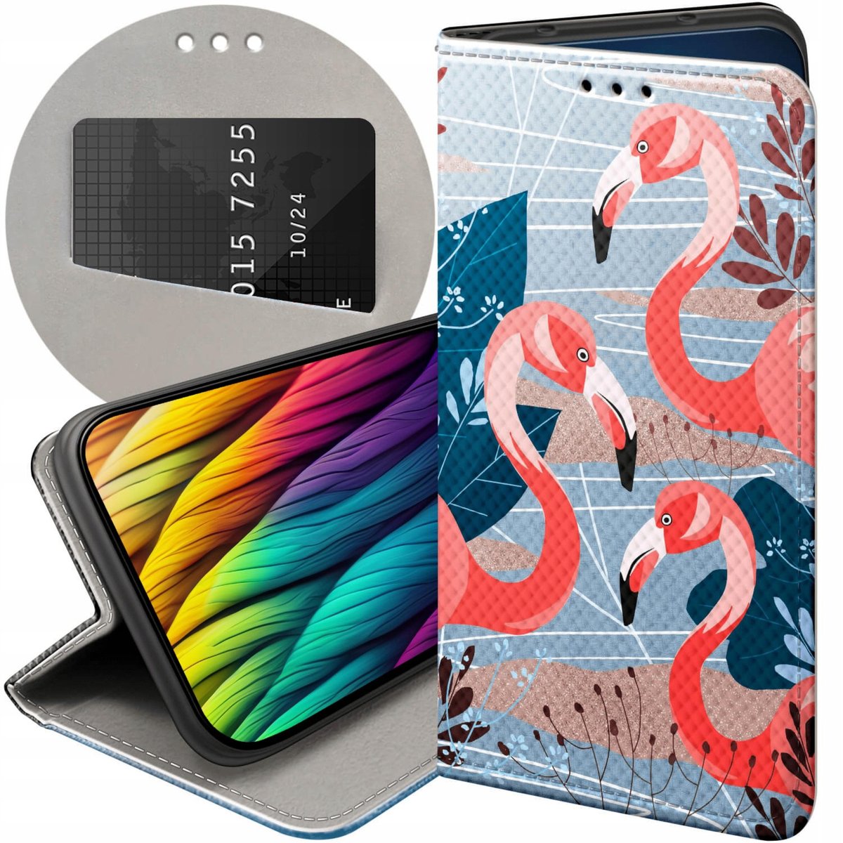 Etui Z Klapką Do Nokia G11 / G21 Wzory Flaming Flamingi Ptaki Futerał ...