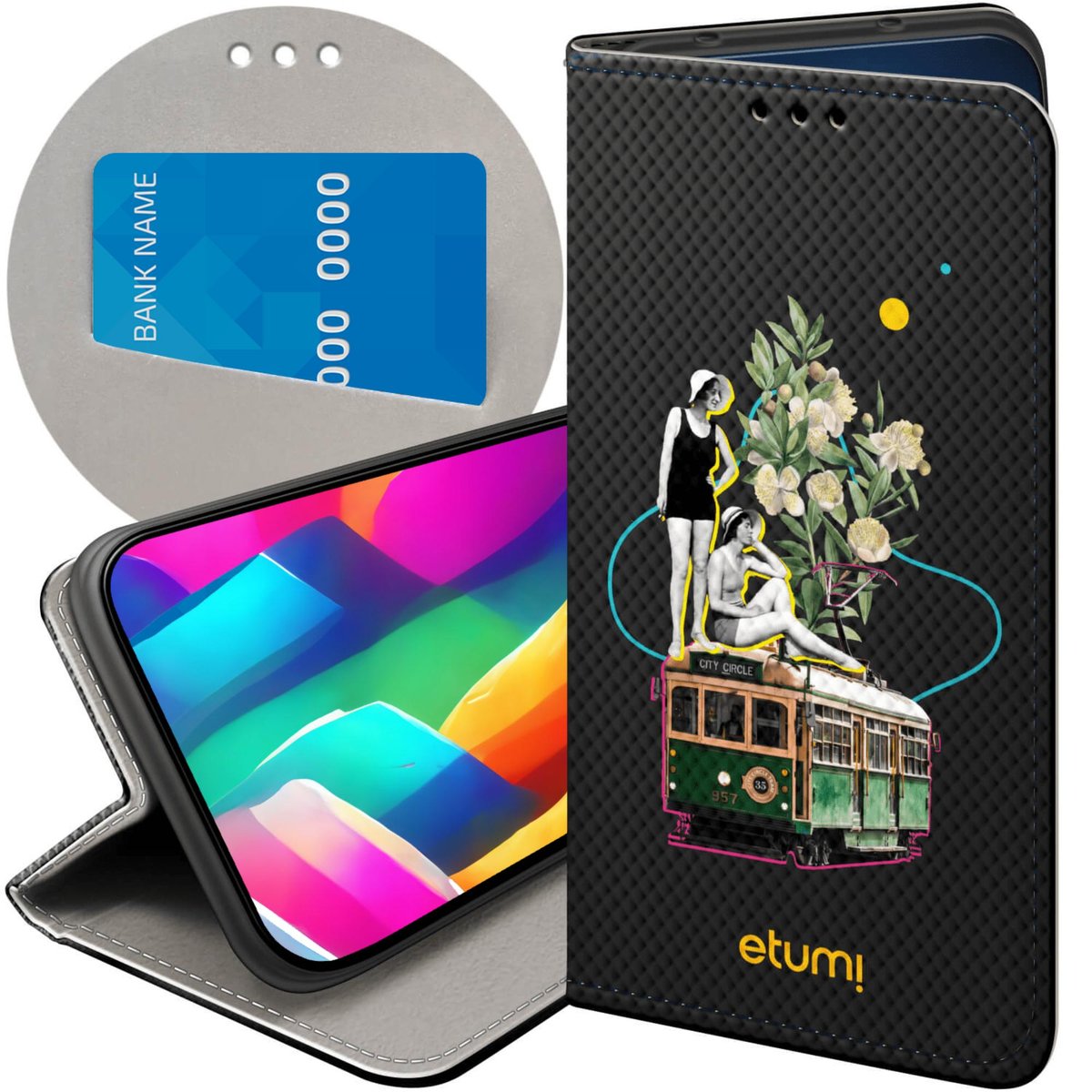 ETUI Z KLAPKĄ DO OPPO A38 4G WZORY MIX PRZESZŁOŚĆ ORYGINALNE FUTERAŁ ...