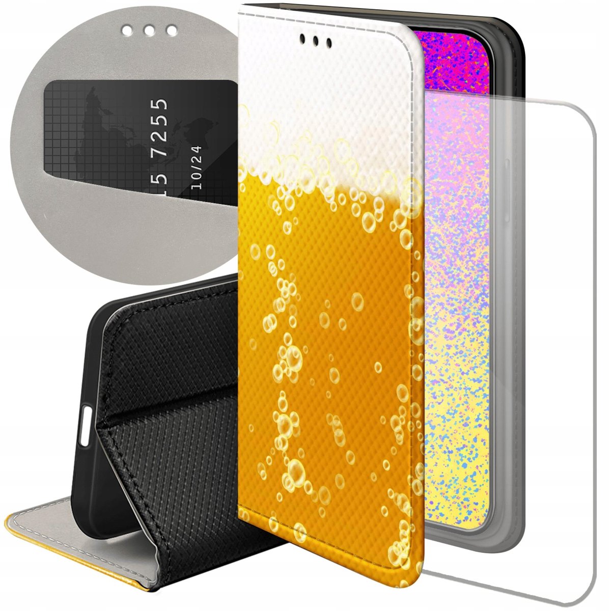 ETUI Z KLAPKĄ DO REALME 9 PRO PLUS WZORY piwko PIWKO browarek FUTERAŁ ...