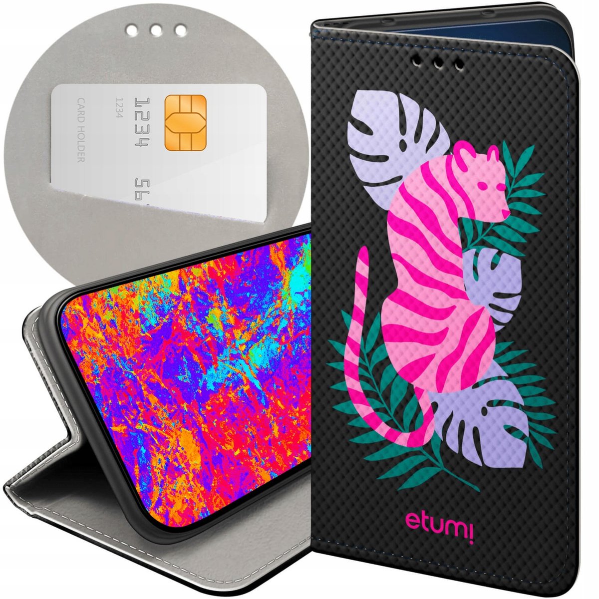 ETUI Z KLAPKĄ DO REALME C55 WZORY LATO NA WAKACJE DŻUNGLA FUTERAŁ ...