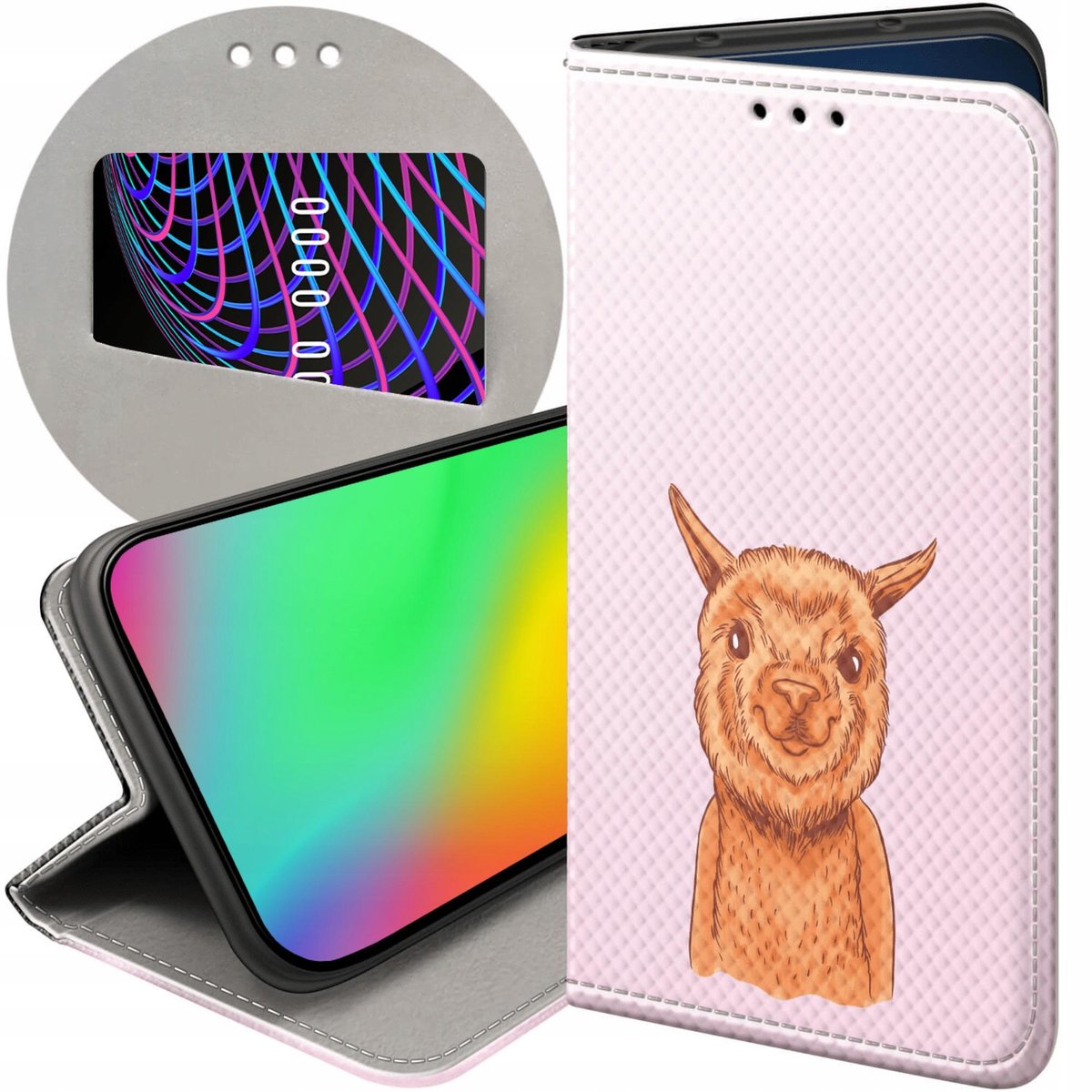 ETUI Z KLAPKĄ DO REDMI NOTE 11 PRO | 5G WZORY LAMA ALPAKA ANDY FUTERAŁ ...