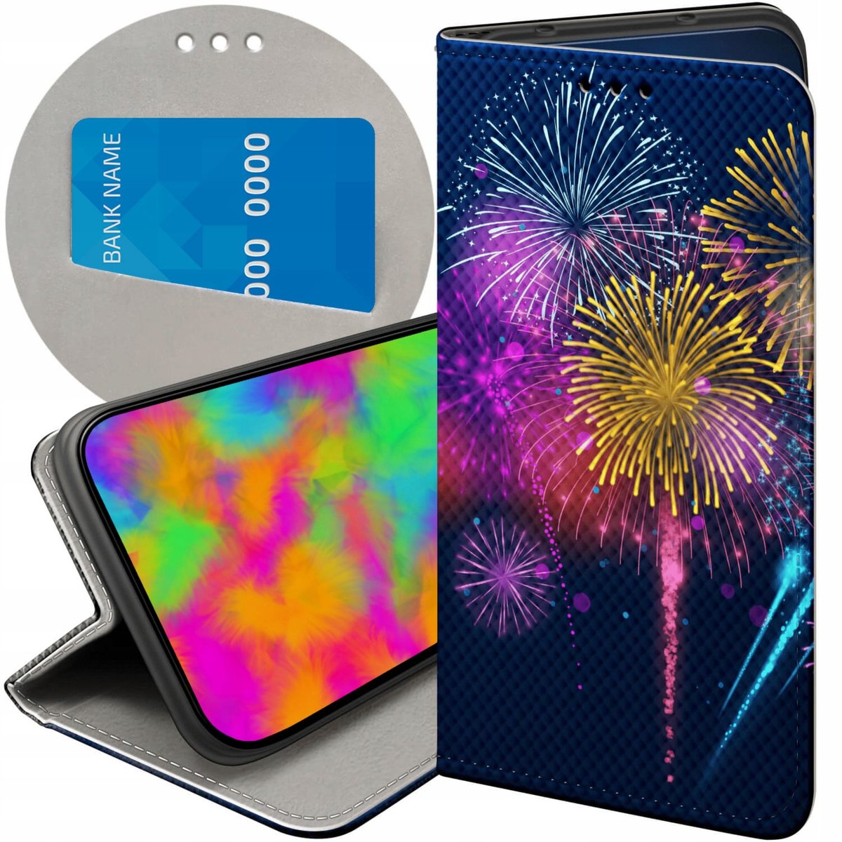 ETUI Z KLAPKĄ DO SAMSUNG GALAXY A05S WZORY SYLWESTER IMPREZA NOWY ROK ...