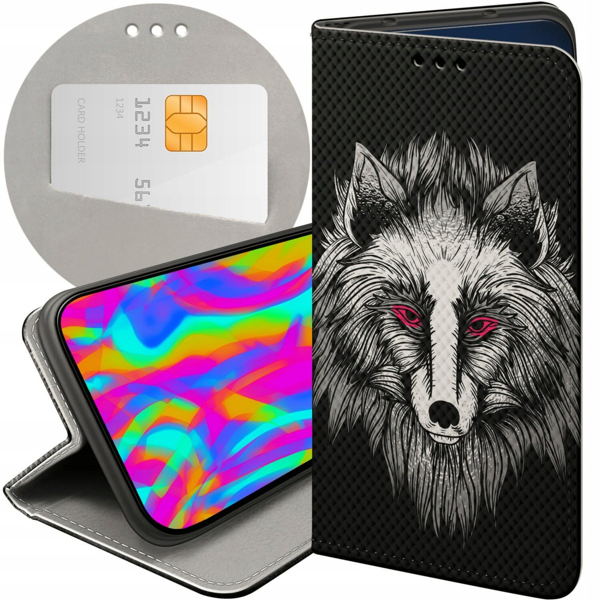 ETUI Z KLAPKĄ DO SAMSUNG GALAXY A15 WZORY WILK WILKOŁAK WOLF WILCZYCA CASE - Samsung Electronics ...