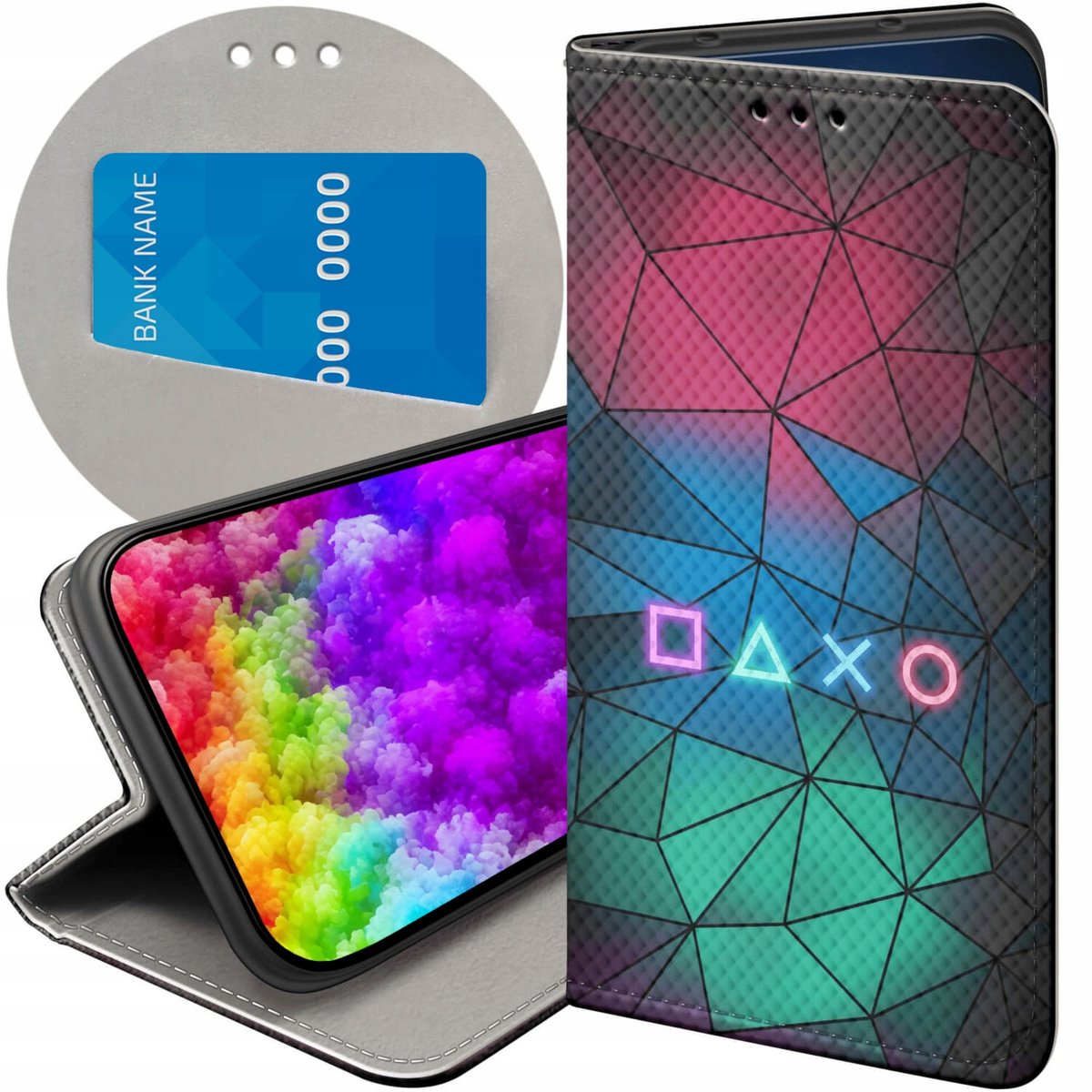 ETUI Z KLAPKĄ DO SAMSUNG GALAXY A20S WZORY DLA GRACZA GRACZ GAMER GAME ...