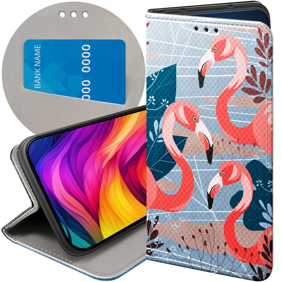 Etui Z Klapką Do Samsung Galaxy A32 4G Wzory Flaming Flamingi Ptaki ...