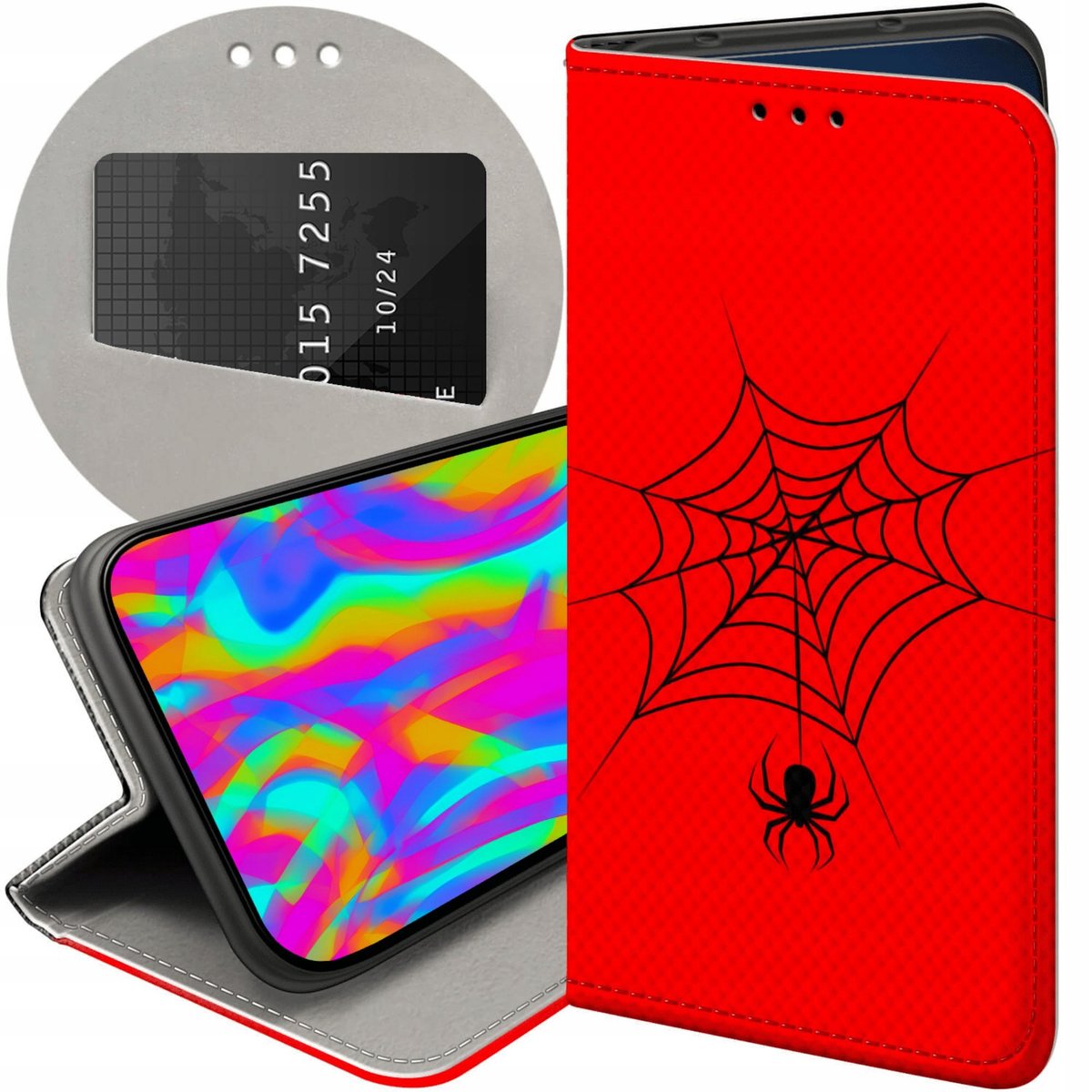 ETUI Z KLAPKĄ DO SAMSUNG GALAXY A73 5G WZORY PAJĄK SPIDER PAJĘCZYNA ...