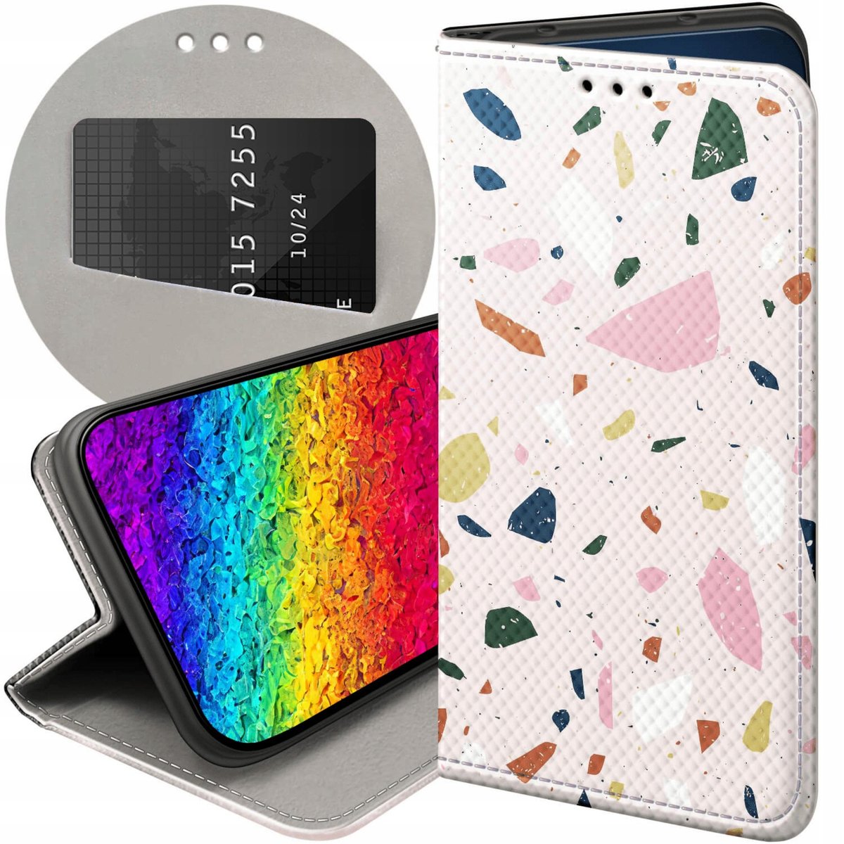 ETUI Z KLAPKĄ DO SAMSUNG GALAXY M34 5G WZORY LASTRIKO TERRAZZO TERAKOTA ...