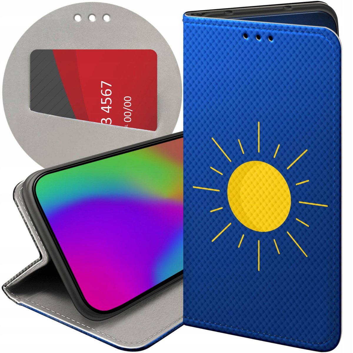ETUI Z KLAPKĄ DO SAMSUNG GALAXY S10 PLUS WZORY SŁOŃCE PLANETY SUN ...