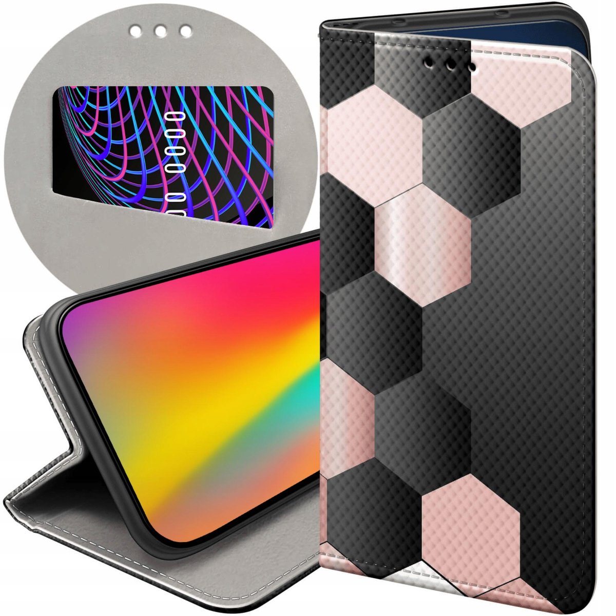 ETUI Z KLAPKĄ DO SAMSUNG GALAXY S21 ULTRA WZORY GEOMETRYCZNE SYMETRIA ...