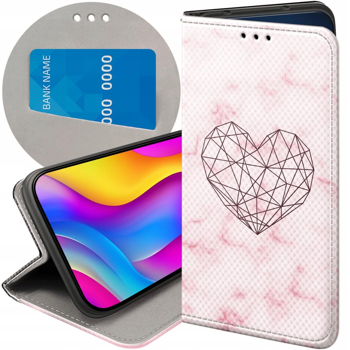 Etui Z KlapkĄ Do Samsung Galaxy S24 Plus Wzory Serce Serduszka MiŁoŚĆ