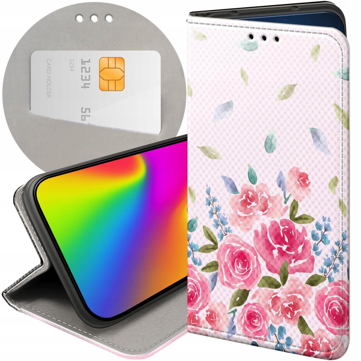 ETUI Z KLAPKĄ DO SAMSUNG GALAXY S24 ULTRA WZORY ŁADNE PIĘKNE BEAUTY ...