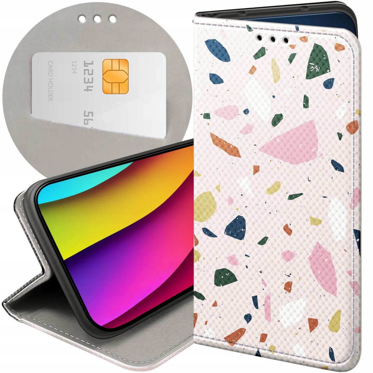 Etui Z KlapkĄ Do Samsung Galaxy S24 Ultra Wzory Lastriko Terrazzo