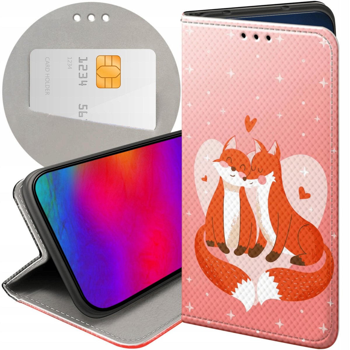 ETUI Z KLAPKĄ DO SAMSUNG GALAXY S24 ULTRA WZORY LOVE MIŁOŚĆ ZAKOCHANIE ...