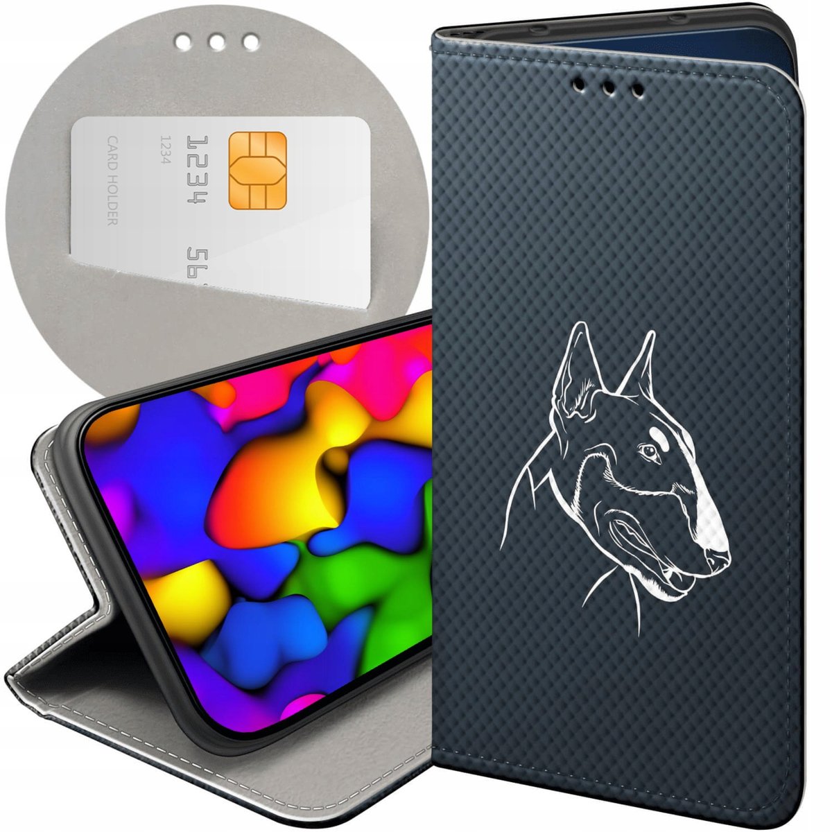 ETUI Z KLAPKĄ DO SAMSUNG GALAXY S24 ULTRA WZORY MĘSKIE FACET WĄSY ...