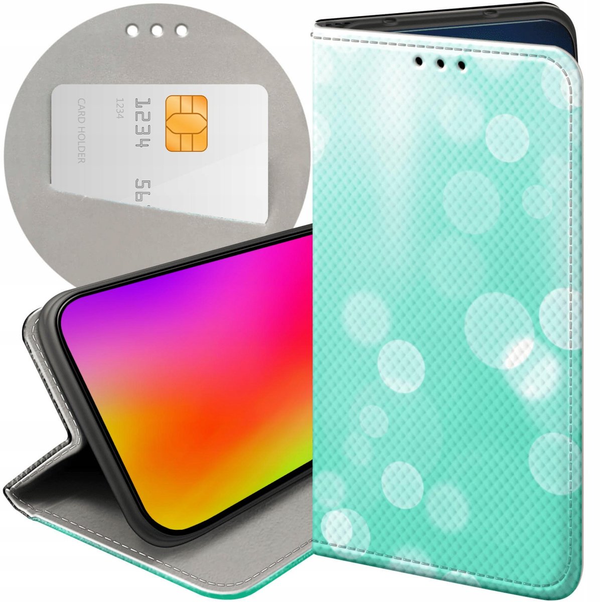 Etui Z KlapkĄ Do Samsung Galaxy S24 Ultra Wzory MiĘtowe MiĘta Mint