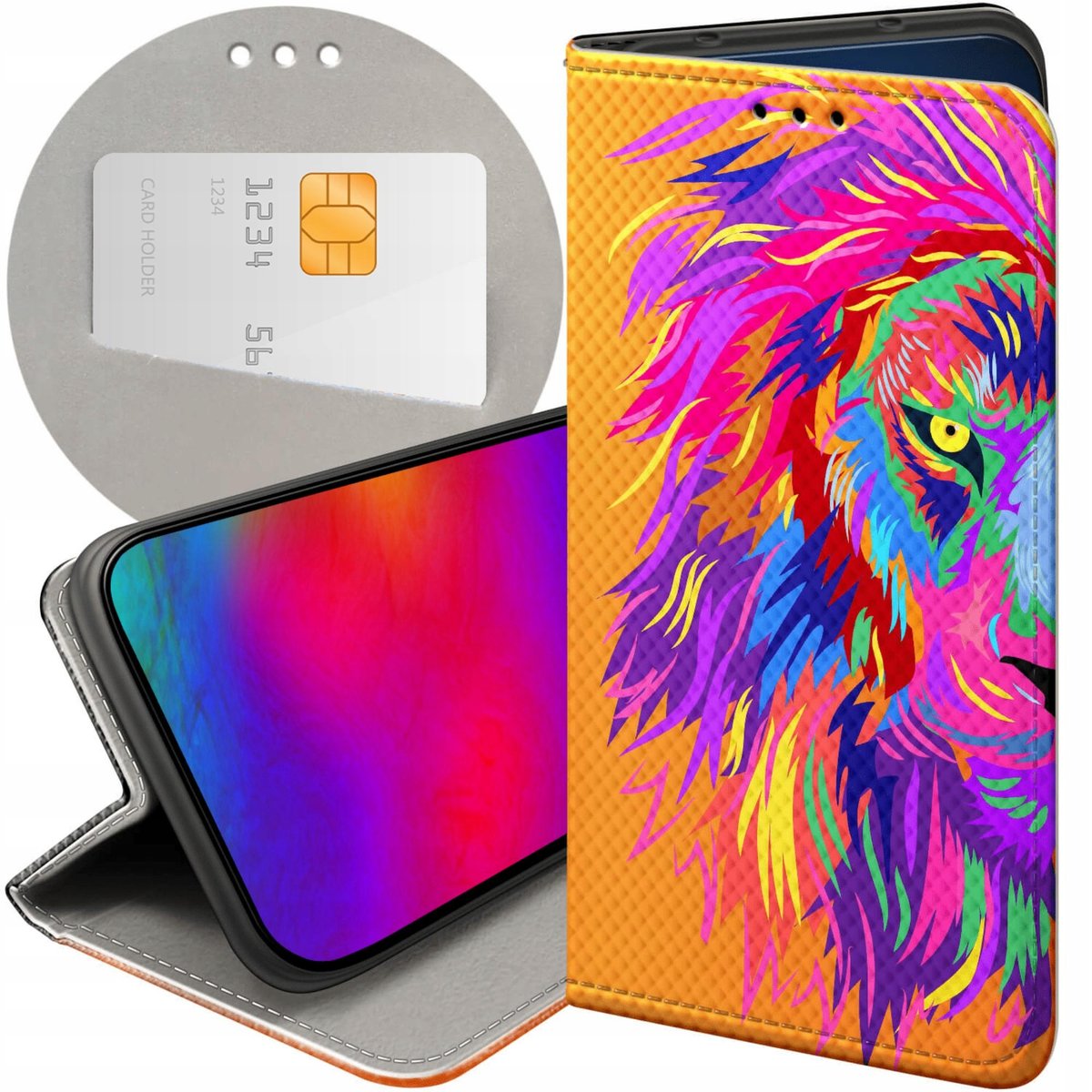 Etui Z KlapkĄ Do Samsung Galaxy S24 Ultra Wzory Neonowe Neon Jaskrawe