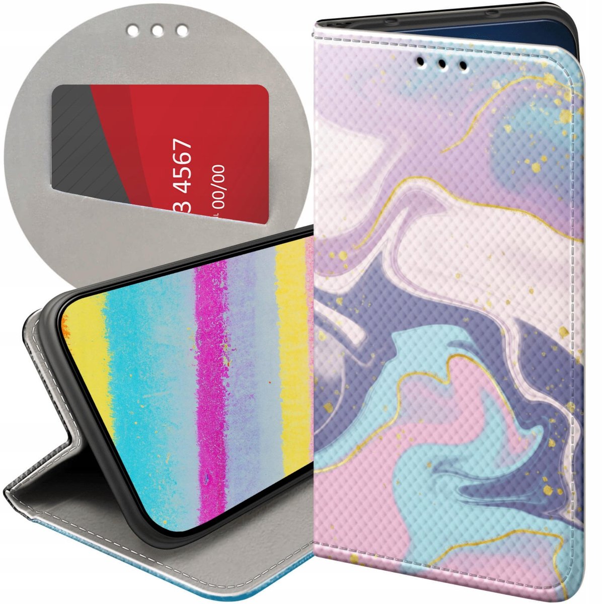 Etui Z KlapkĄ Do Samsung Galaxy S24 Ultra Wzory Pastele Ilustracja