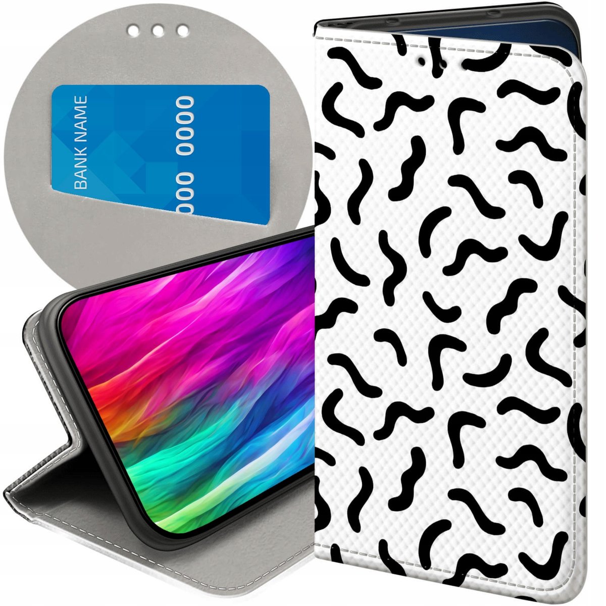 Etui Z KlapkĄ Do Samsung Galaxy S24 Ultra Wzory Uniwersalne ZwykŁe Mix