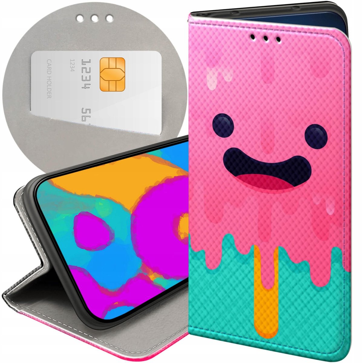 ETUI Z KLAPKĄ DO SONY XPERIA 1 III WZORY CANDY CUKIERKI SŁODYCZE ...