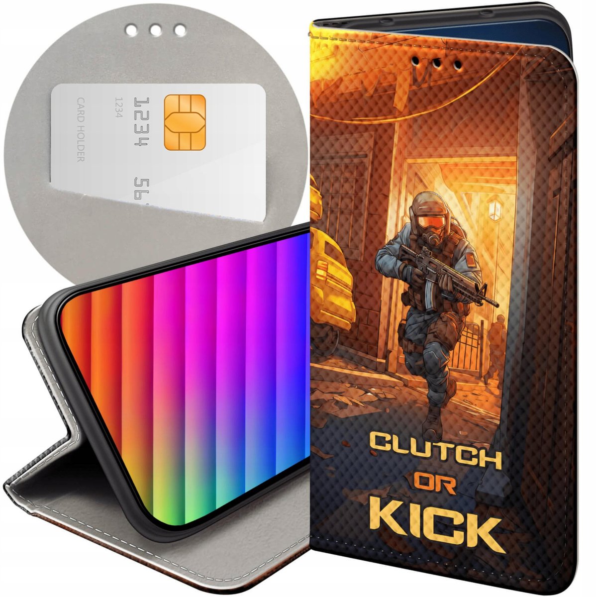 ETUI Z KLAPKĄ DO TECNO SPARK 10 PRO WZORY CS GO COUNTER-STRIKE FUTERAŁ ...