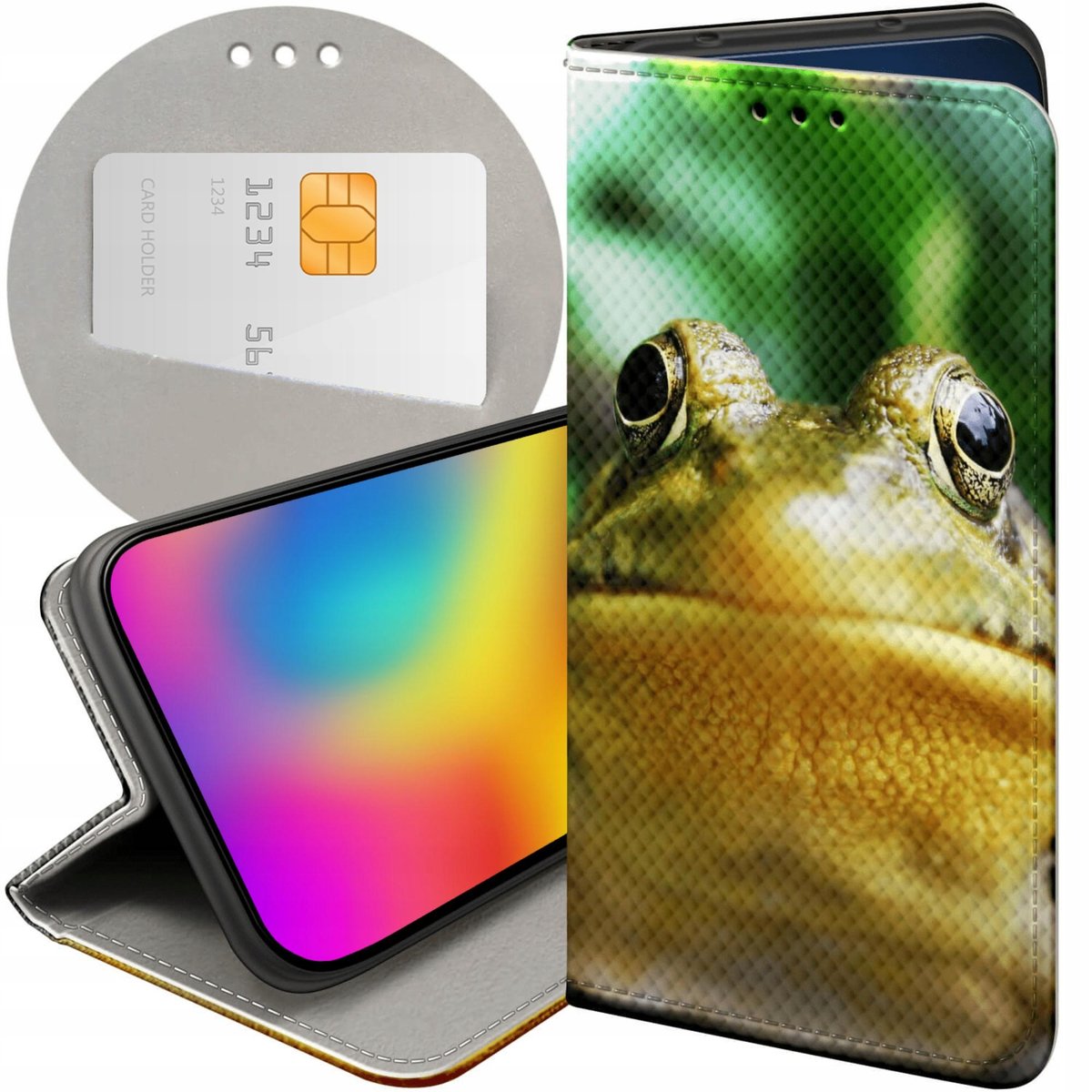 ETUI Z KLAPKĄ DO XIAOMI POCO M3 PRO / M3 PRO 5G WZORY ŻABKA ŻABA FROG ...