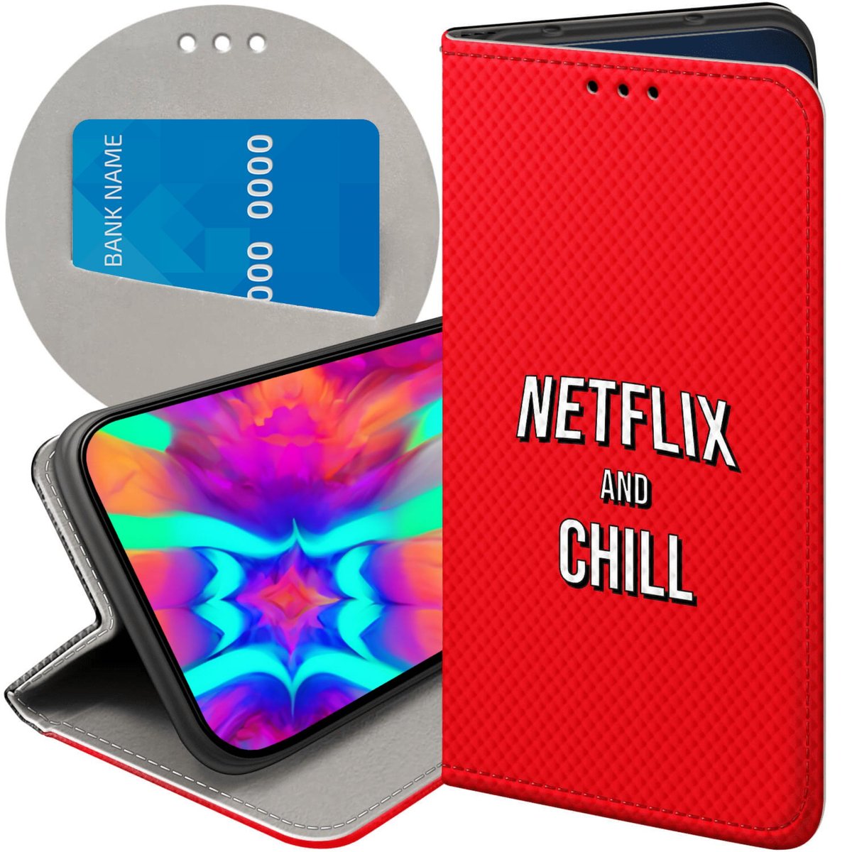 ETUI Z KLAPKĄ DO XIAOMI REDMI 10 5G WZORY NETFLIX SERIALE FILMY KINO ...
