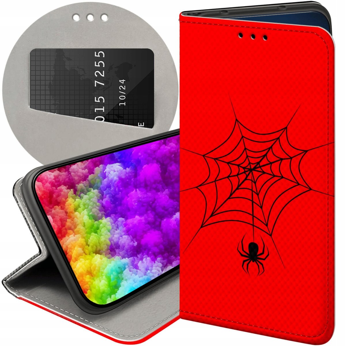 ETUI Z KLAPKĄ DO XIAOMI REDMI 12 4G / 12 5G WZORY PAJĄK SPIDER ...