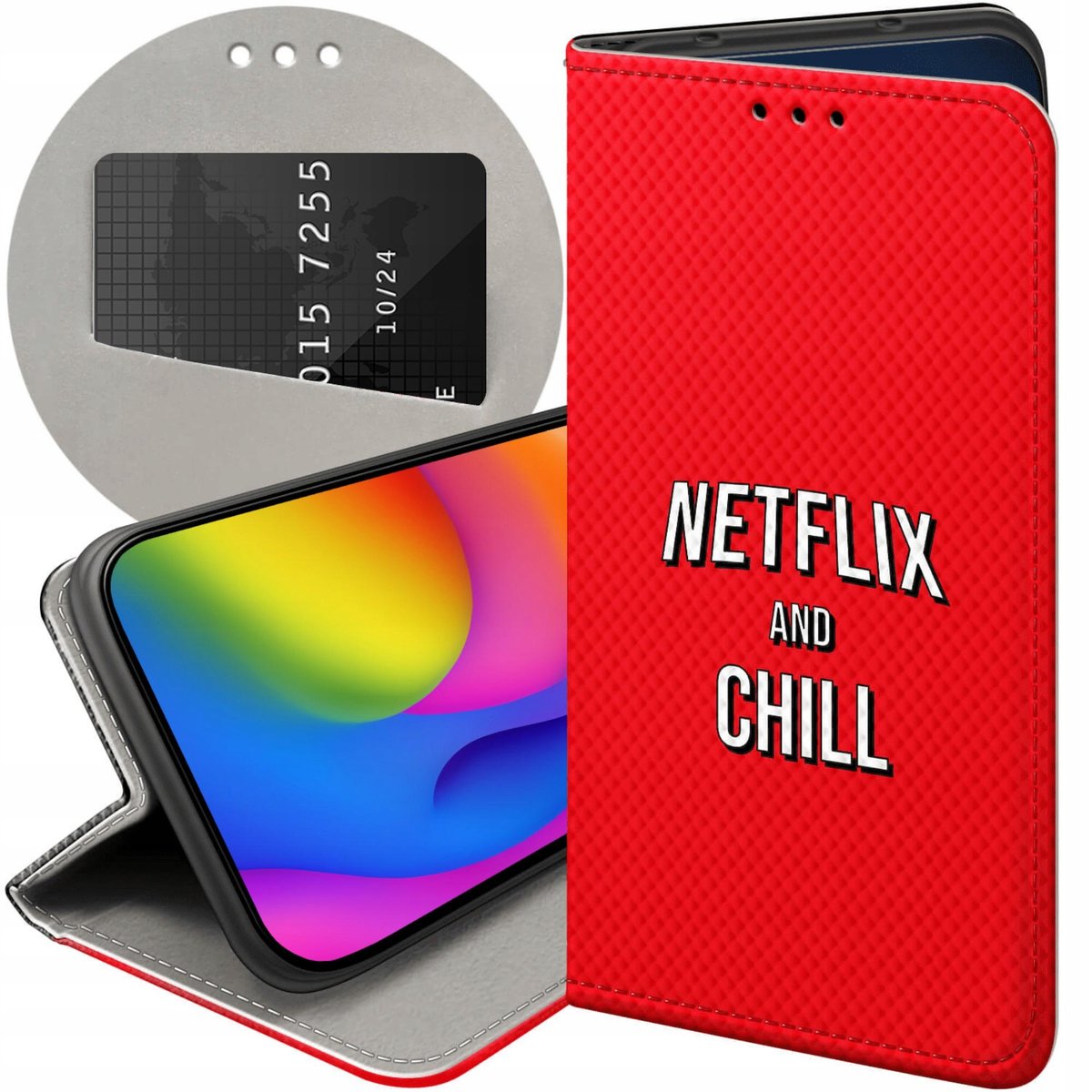 ETUI Z KLAPKĄ DO XIAOMI REDMI 6A WZORY NETFLIX SERIALE FILMY KINO ...