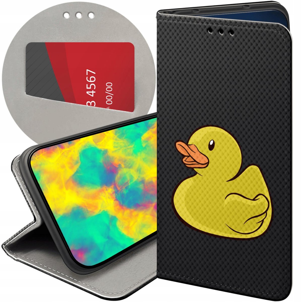 ETUI Z KLAPKĄ DO XIAOMI REDMI 9C WZORY BEZ TŁA NAKLEJKI STICKER FUTERAŁ ...
