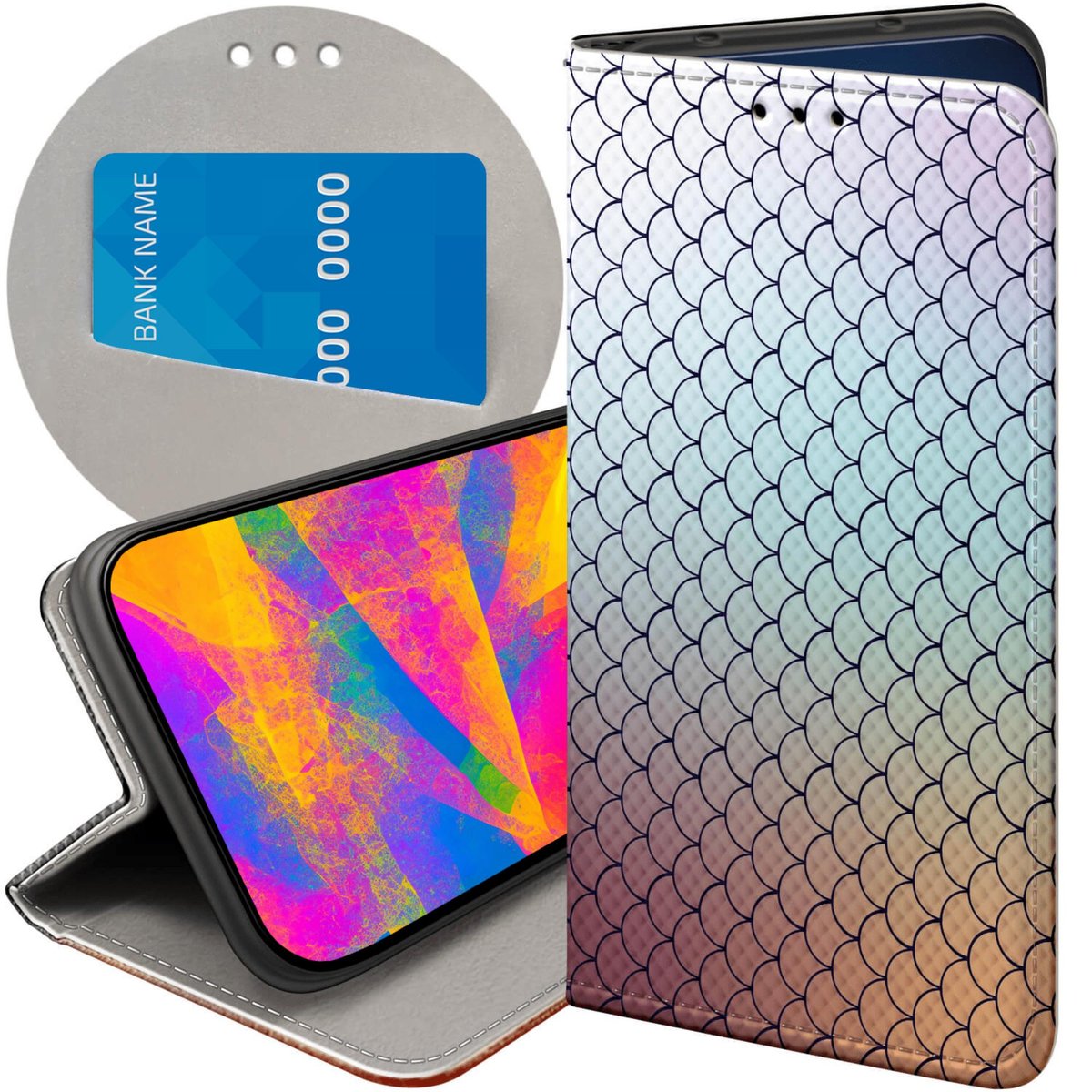 ETUI Z KLAPKĄ DO XIAOMI REDMI NOTE 12 PRO 5G WZORY OMBRE GRADIENT ...