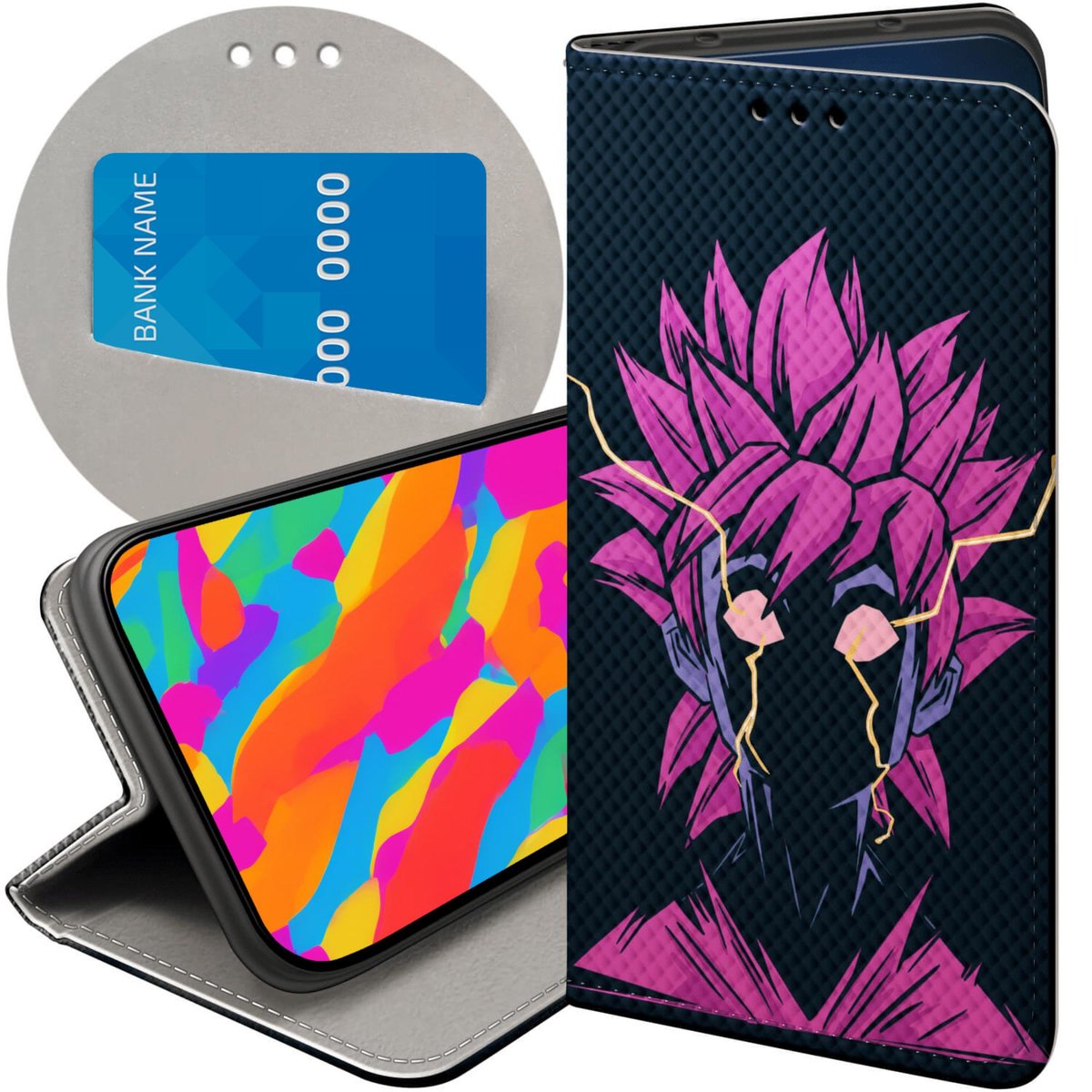 ETUI Z KLAPKĄ DO XIAOMI REDMI NOTE 8 PRO WZORY MANGA ANIME K-POP ...