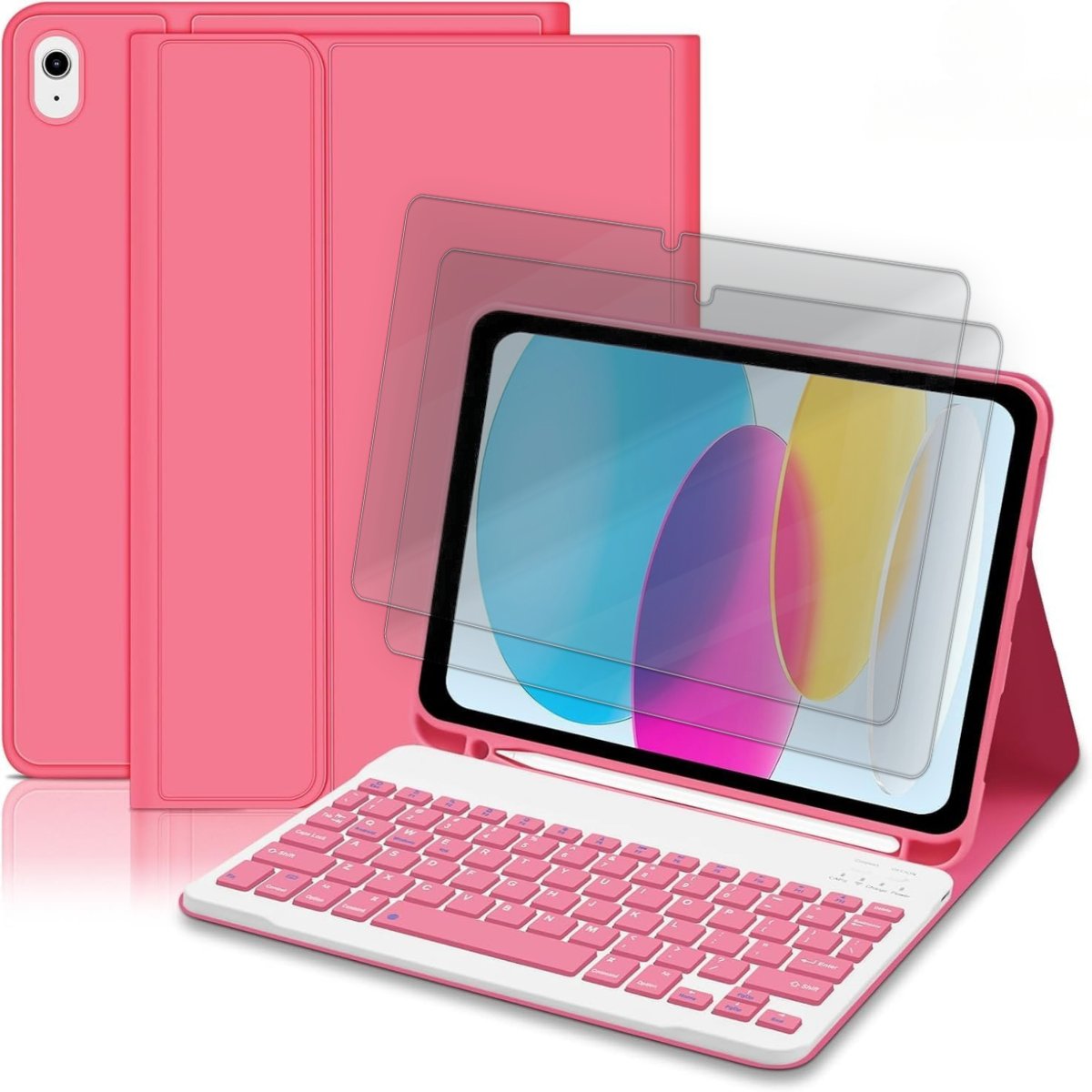 Etui z klawiaturą do iPad 11" 11 GEN 2025/10.9" 10 GEN 2022 + 2 szkła ...