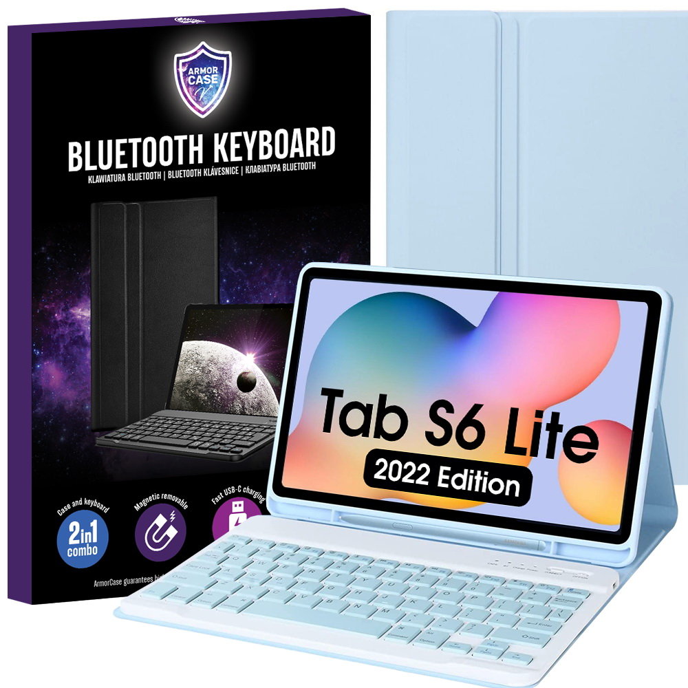 Etui z klawiatura do Samsung Galaxy S6 Lite 10.4" 2024 2022 2020 SM-P610N SM-P615 SM-P610 SM ...