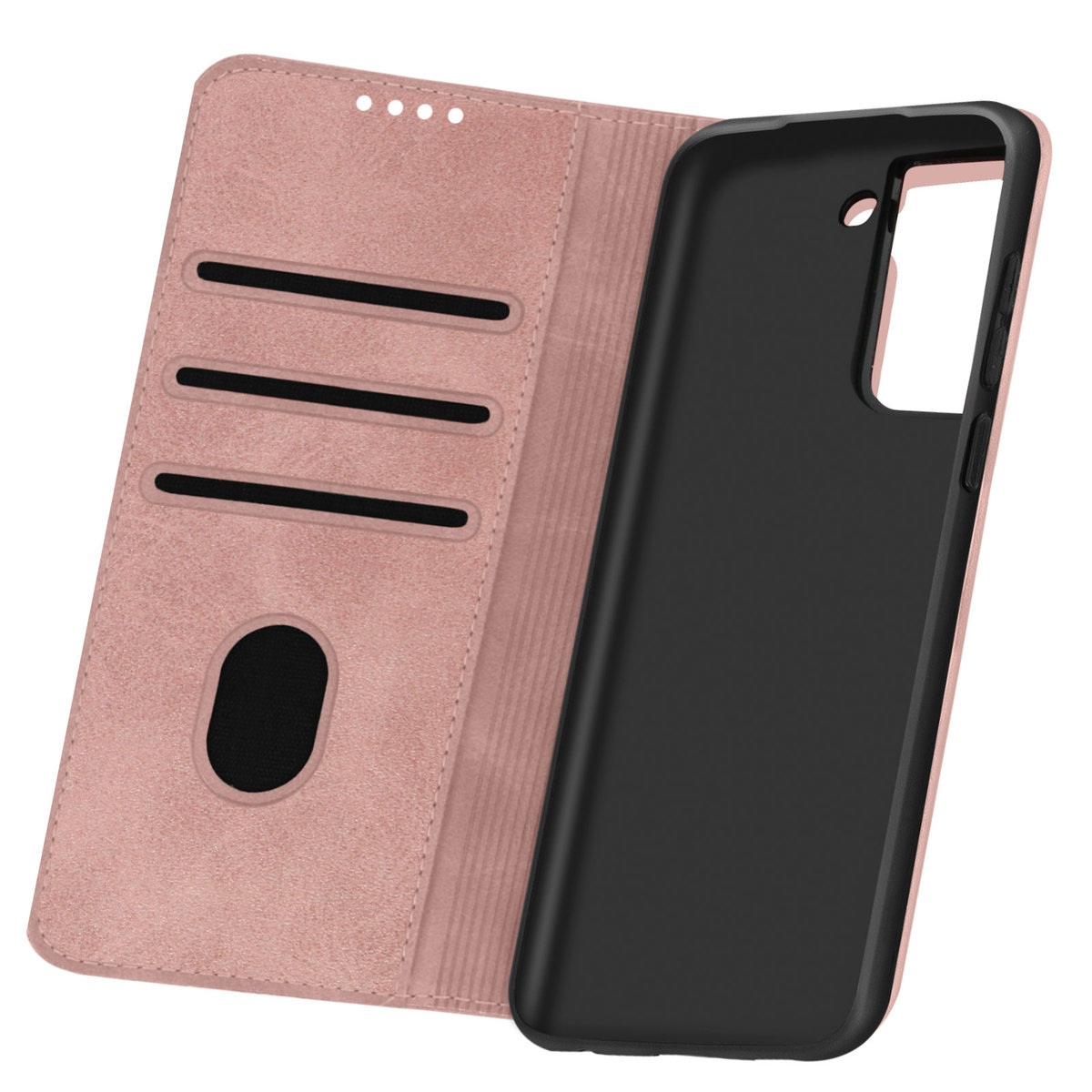 Etui z portfelem na telefon Galaxy S21 Plus Business Pink - Avizar | Sklep EMPIK.COM