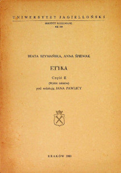 Etyka Część II - Szymańska Beata | Książka w Empik