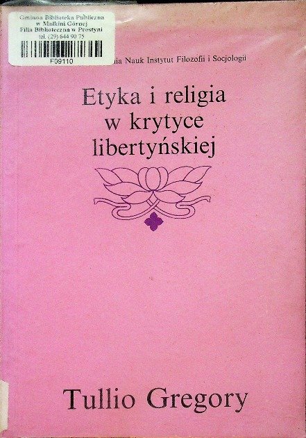 Etyka i religia w krytyce libertyńskiej - W opisie | Książka w Empik