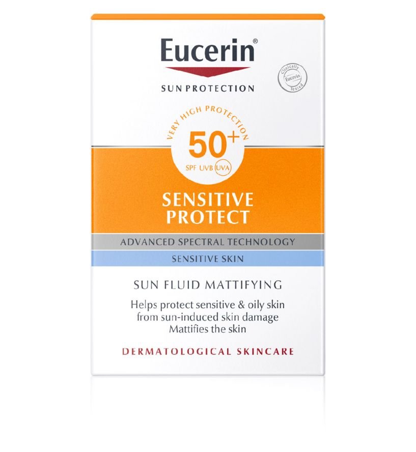 Eucerin, Sensitive Protect SPV 50+ - matujący krem przeciwsłoneczny do ...