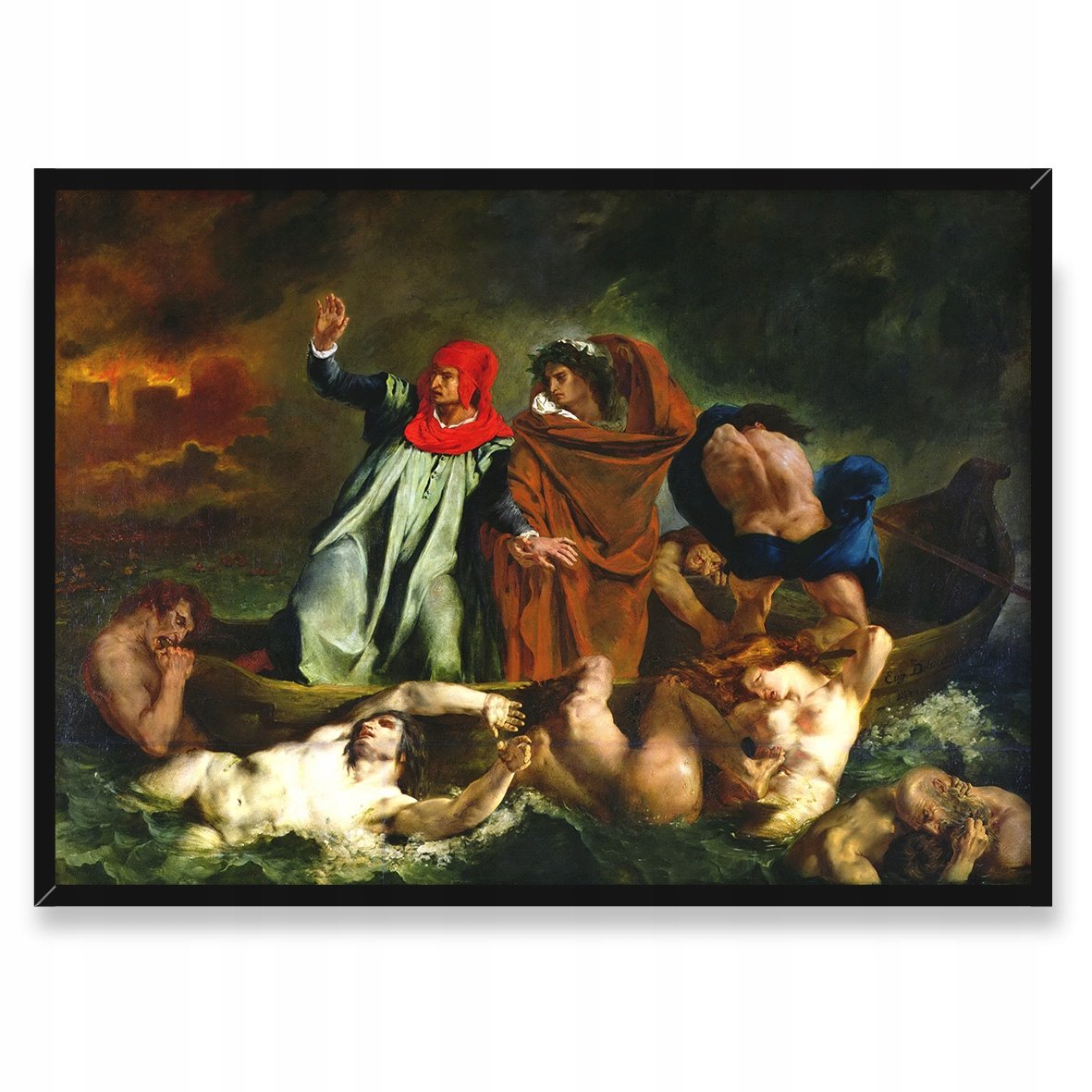 Eugene Delacroix Barka Dantego 50x70 - Inna marka | Sklep EMPIK.COM