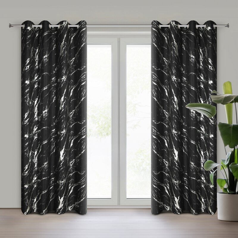 Eurofirany, Zasłona z mikrofibry, ZAS/LANI/CZAR+SR 140x250 cm PRZEL ...