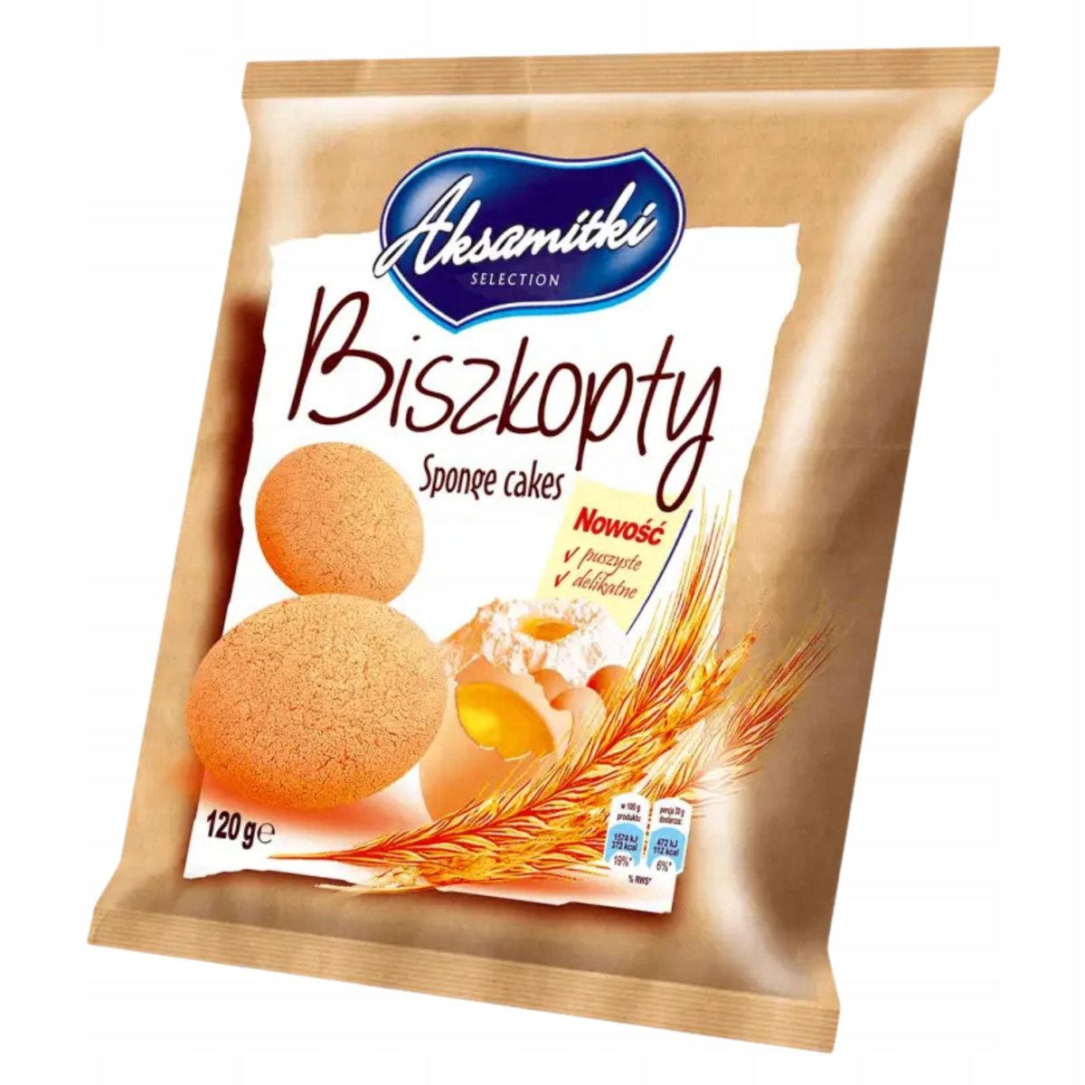 Eurosnack Biszkopty Aksamitki Okrągłe Sponge Cakes Delikatne 120G ...